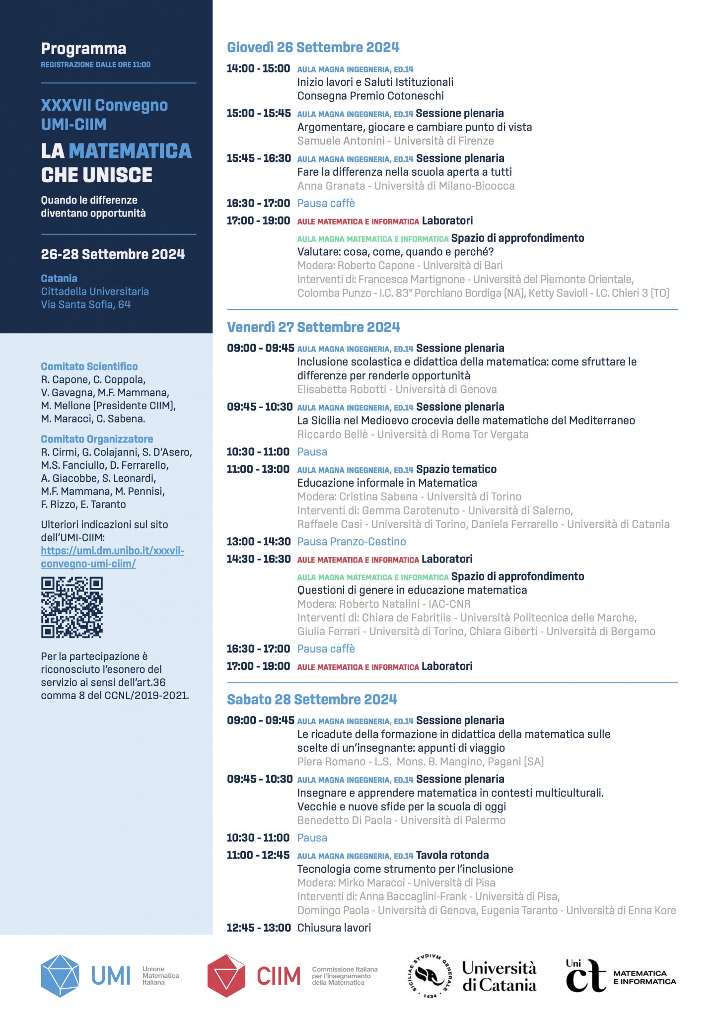 Programma - Sito dell'Unione Matematica Italiana